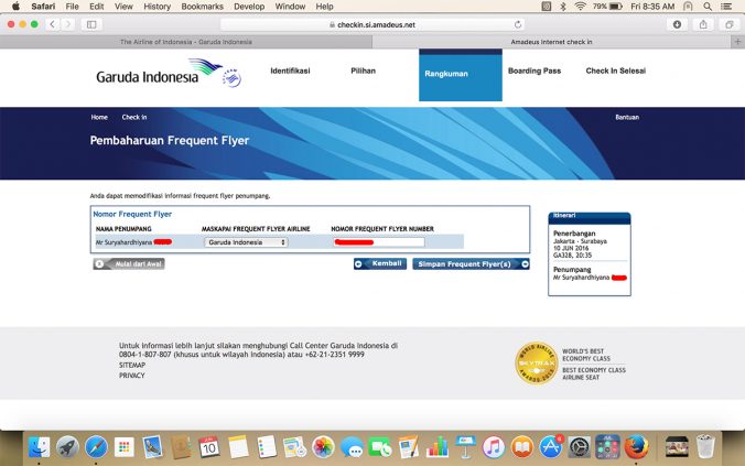 Panduan Web Check In Garuda Indonesia | Blog Surya Hardhiyana